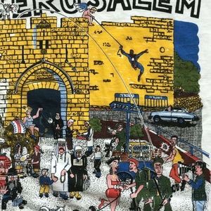Vintage | Shirts | Vtg Jerusalem Jaffa Gate 7s 80s Comic Cartoon Tee ...